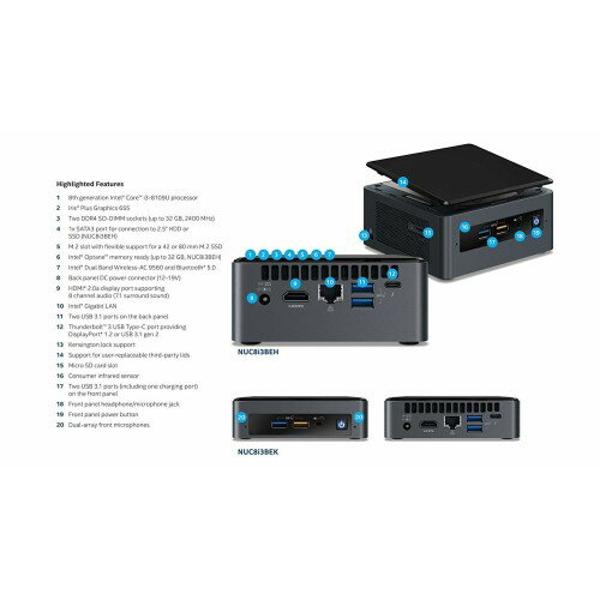 【楽天市場】intel インテル NUC8I3BEH BOXNUC8I3BEH | 価格比較 - 商品価格ナビ