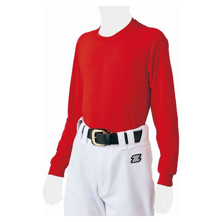 【楽天市場】ゼットクリエイト Z-BO8810J-6400-140 ゼット 少年用 ライトフィット アンダーシャツ 長袖 クルーネック レッド・サイズ：140cm ZETT | 価格比較 ...