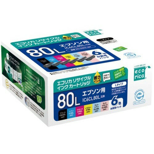 【楽天市場】エコリカ ecorica インクカートリッジ ECI-E80L-6P | 価格比較 - 商品価格ナビ