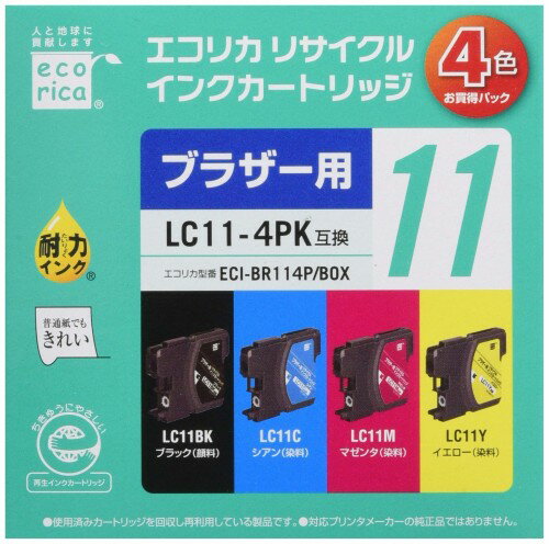 【楽天市場】エコリカ ecorica インクカートリッジ ECI-BR114P/BOX | 価格比較 - 商品価格ナビ