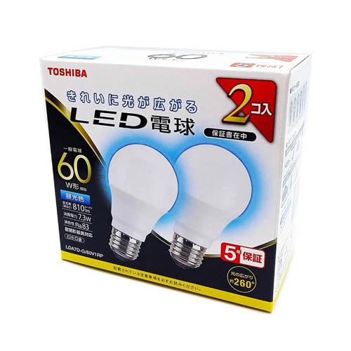 【楽天市場】NVC Lighting Japan 東芝 LED電球 E26 60W 昼光色全方向 LDA7D-G／60V1RP(2個入) | 価格比較 - 商品価格ナビ
