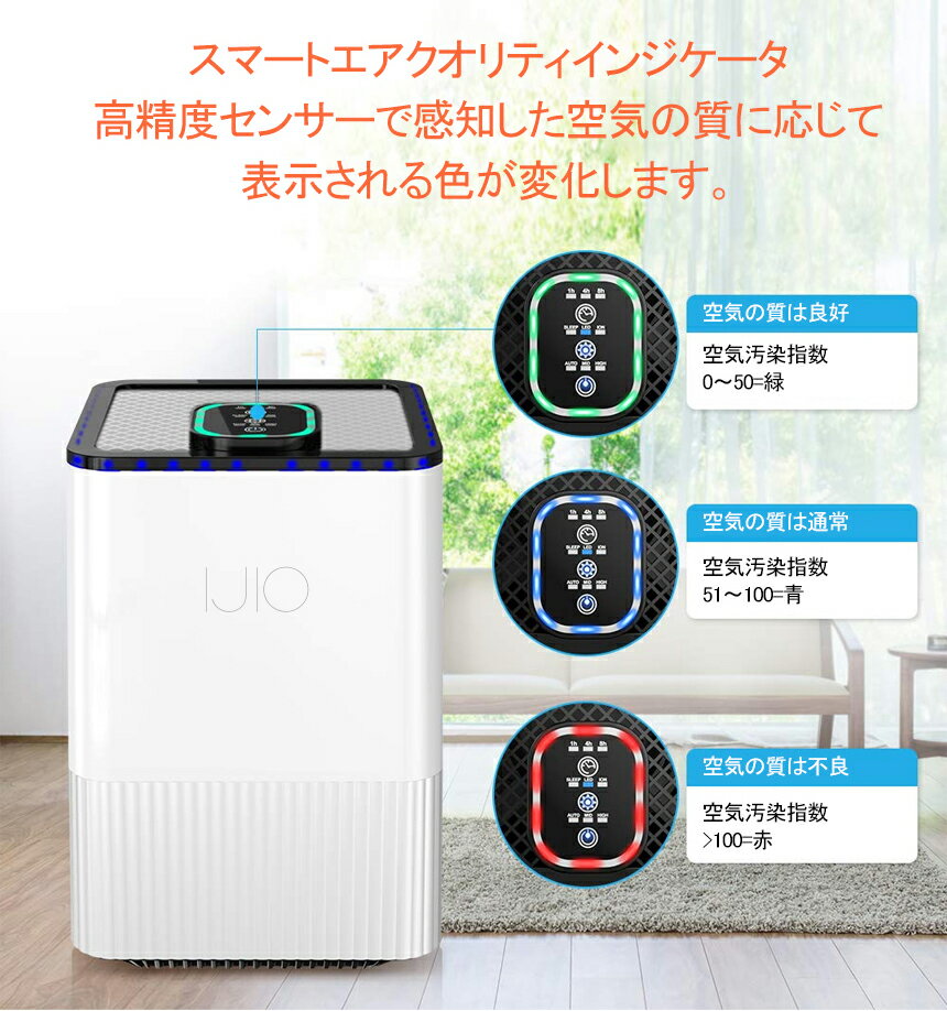 【楽天市場】IJIO コンパクト空気清浄機 20畳型 H-2 | 価格比較 - 商品価格ナビ