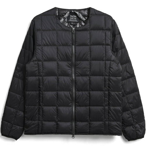 【楽天市場】Grado Mondo タイオン TAION メンズ レディース クルーネックWジップ ダウンジャケット ブラック TAION ...