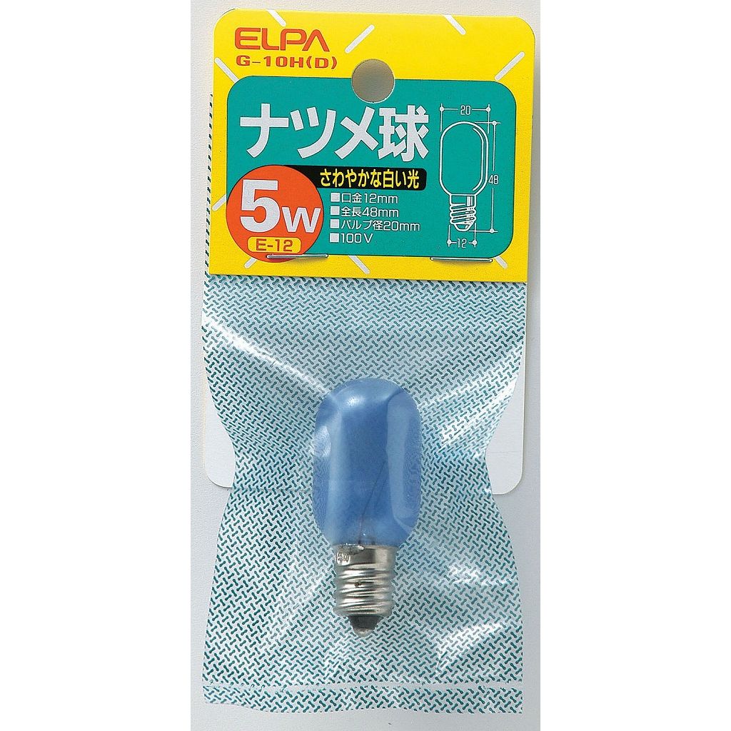 【楽天市場】朝日電器 G-10H D ELPA ナツメ球 5W 口金E12 昼光 G10HD | 価格比較 - 商品価格ナビ