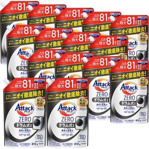 【楽天市場】花王 アタックZERO 洗濯洗剤 ドラム式専用 大スパウト 詰替 梱販売用(810g*15個入) | 価格比較 - 商品価格ナビ