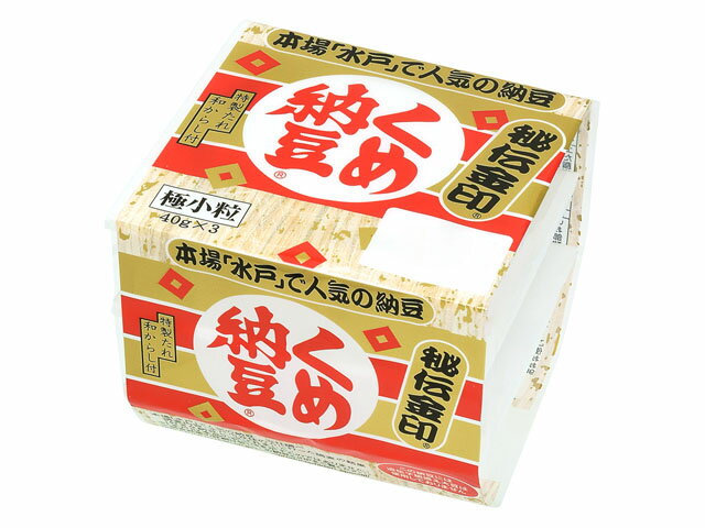 【楽天市場】Mizkan ミツカン くめ納豆 秘伝金印 ミニ3 40gX3個 | 価格比較 - 商品価格ナビ
