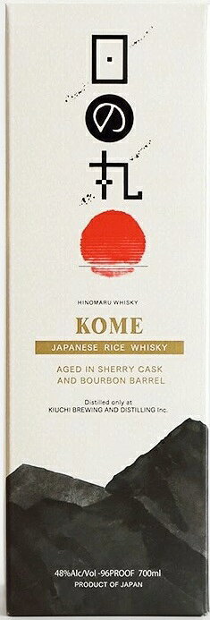 【楽天市場】木内酒造1823 日の丸 ウイスキー KOME 48° 700ml | 価格比較 - 商品価格ナビ