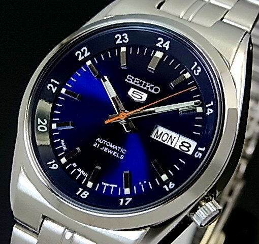 【楽天市場】セイコーウオッチ 日本製SEIKO5 セイコー5 メンズ 自動巻き 腕時計 ネイビーダイアル シルバーステンレスベルト ...