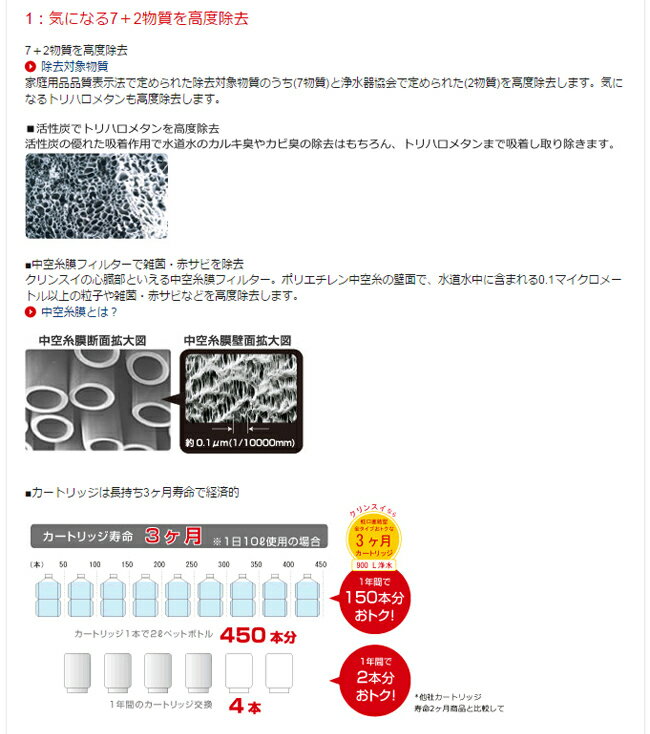 【楽天市場】三菱ケミカル・クリンスイ 浄水器 クリンスイ CB073-WT(1コ入) | 価格比較 - 商品価格ナビ