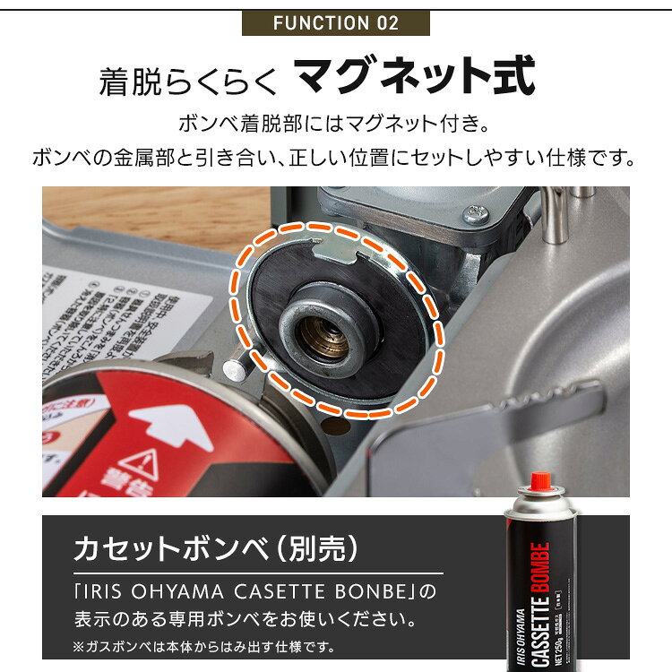 【楽天市場】アイリスオーヤマ アイリスオーヤマ カセットコンロミニ チャコール IGC-M1-H(1台) | 価格比較 - 商品価格ナビ