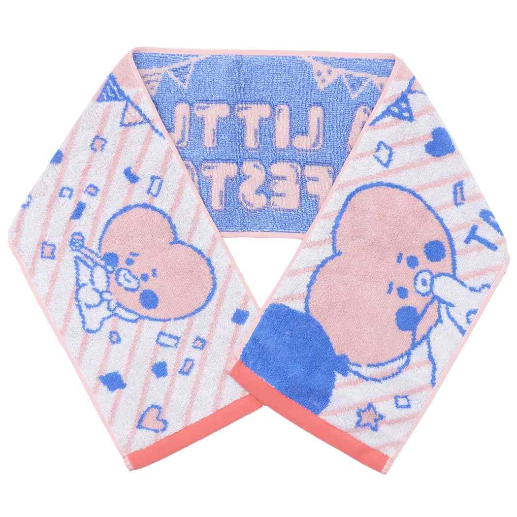 【楽天市場】エンスカイ BT21 マフラータオル ジャガードスリムロングタオル A LITTLE FESTA TATA LINE ...
