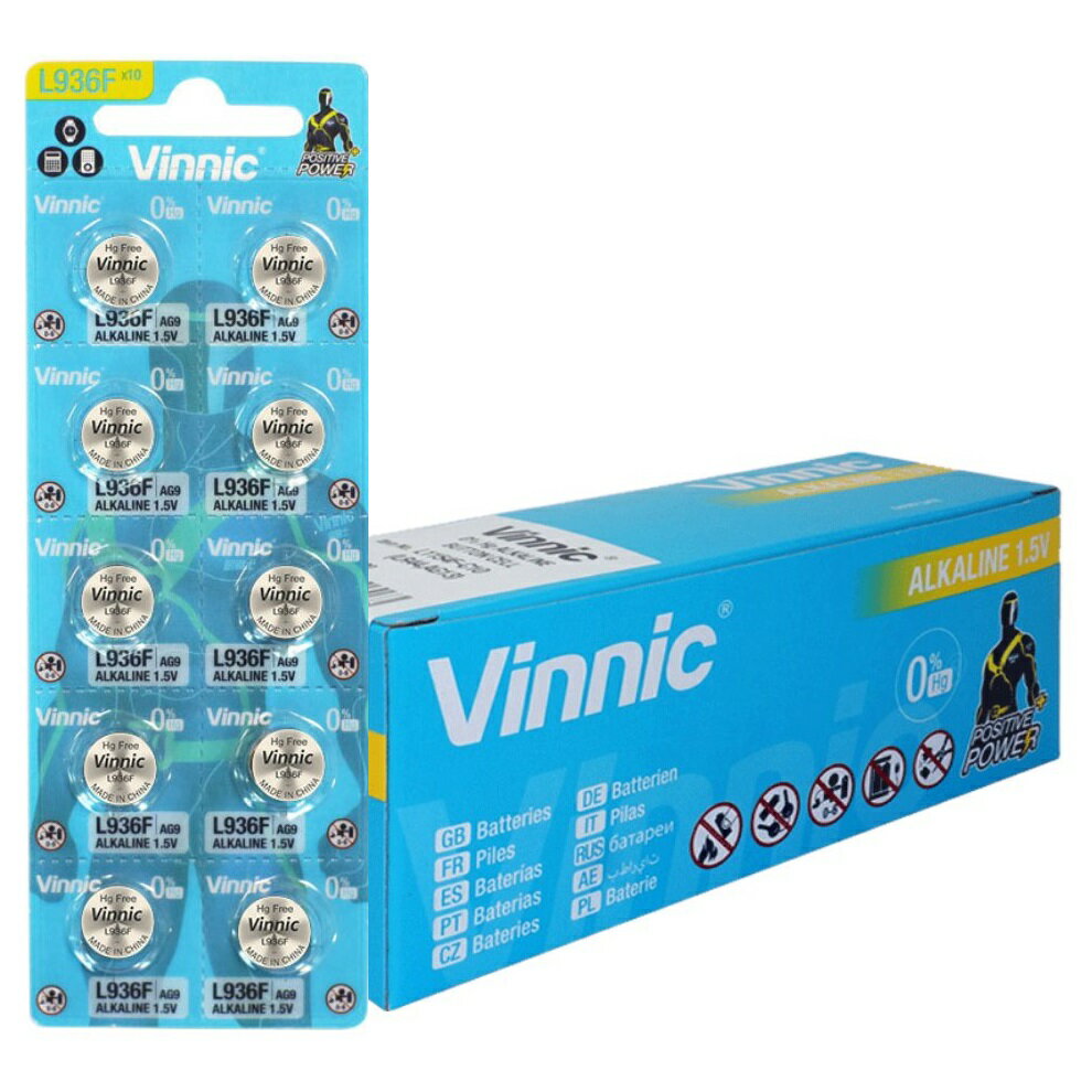 【楽天市場】Vinnic アルカリボタン電池 LR936/L936F 10個 | 価格比較 - 商品価格ナビ