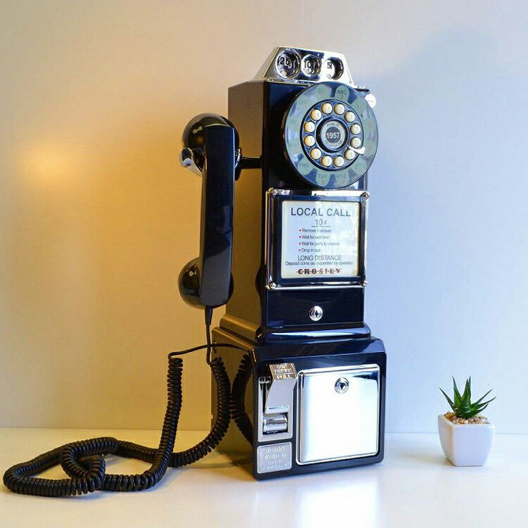 【楽天市場】Crosley 1950's Pay Phone Black CR56-BK | 価格比較 - 商品価格ナビ